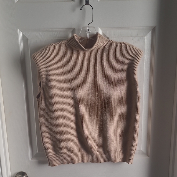 Sweaters | Tan Sleeveless Turtleneck Sweater | Poshmark
